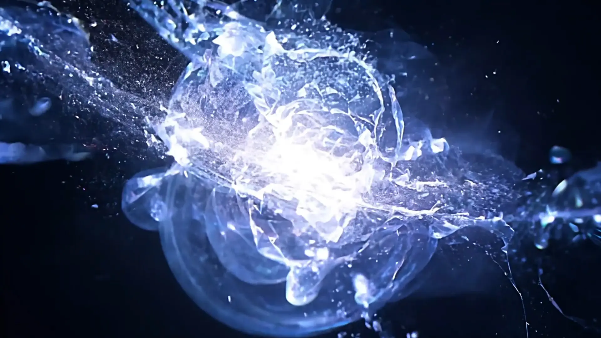 Glowing Crystal Impact Overlay For Motion Graphics Video | Videos